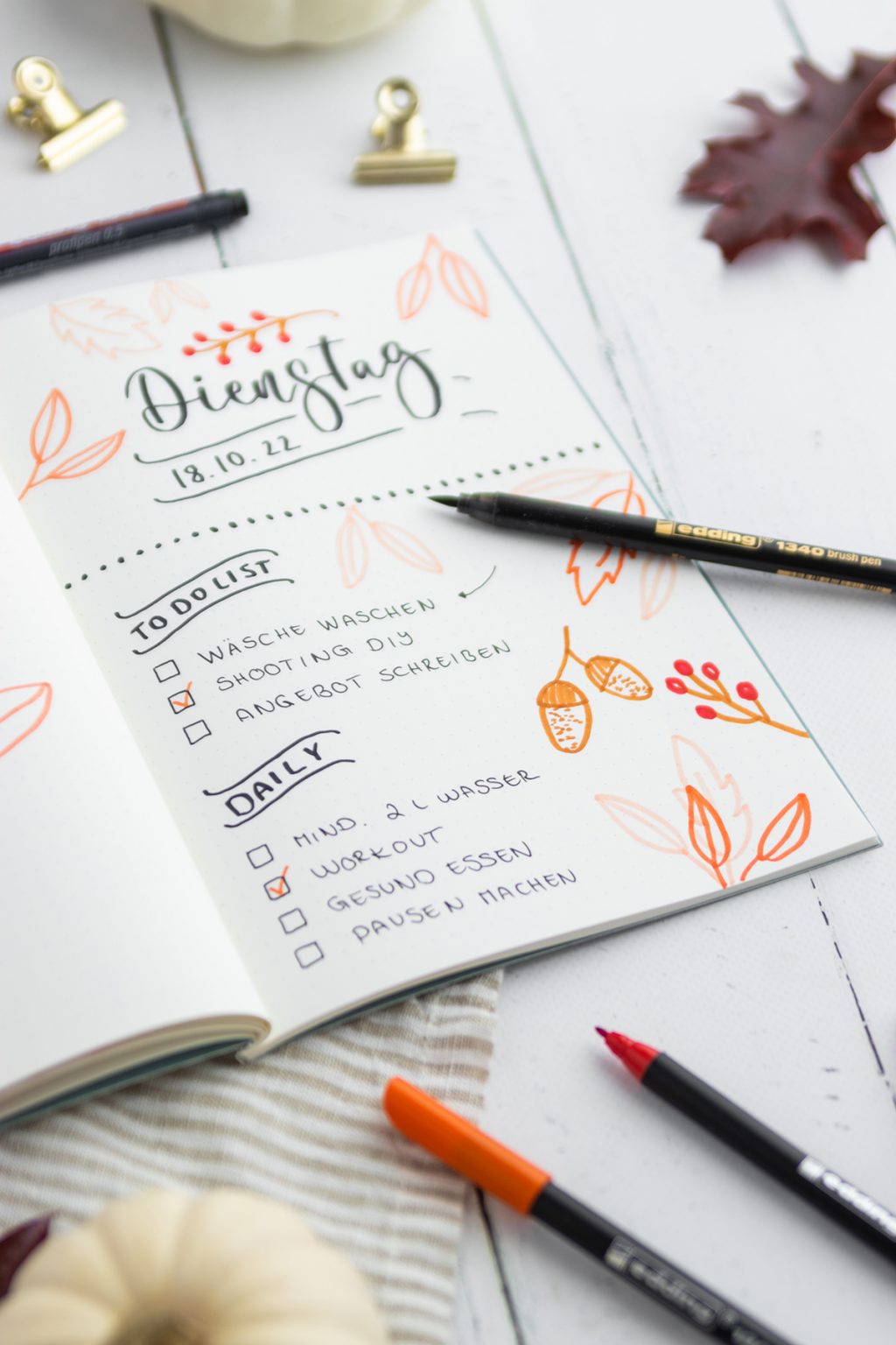 Einfache Bullet Journal Ideen für Anfänger